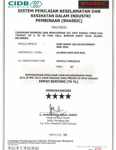 Achievements | Alunan Asas Sdn. Bhd.